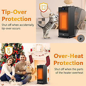 Portable Air Conditioners, 3-IN-1 Evaporative Swamp Cooler Air Conditioner, 4 Modes & 3 Speeds, 12H Timer, LED Display, Remote & Touch Control, 4 Wheels with Latches, Swamp Cooler for Bedroom,Indoor