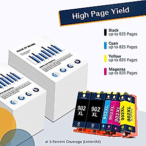 Colorking Remanufactured Ink Cartridge Replacement for HP 902XL 902 XL Ink Cartridges to use with HP Officejet Pro 6978 6968 6970 6958 6962 6975 6960 6954 Printer (5 High Yield Combo Packs)