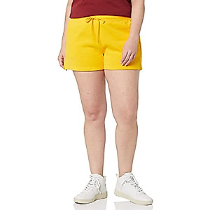 Amazon Essentials Women's Fleece Short, Golden Yellow, Medium