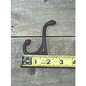 Midwest Craft House 25 Rustic Coat Hooks 3" HAT Entry Way Hall Tree Keys Storage Organization CAST Iron
