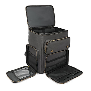 FOXBITE DND Bag - Ultimate Dungeons and Dragons Backpack for Board Game Travel | RPG Dice, Miniature Painting, Tabletop Storage | Dungeon Master Gear, Map Pocket & Foam Tray Organizer