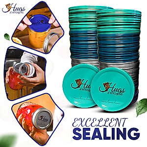 Canning Lids Regular Mouth 100- Buckle Resistant Seal for Ball and Kerr Jars - Multi-Color Mason Lid Set Airtight and Reinforced Tinplate - Jar Lids for Canning