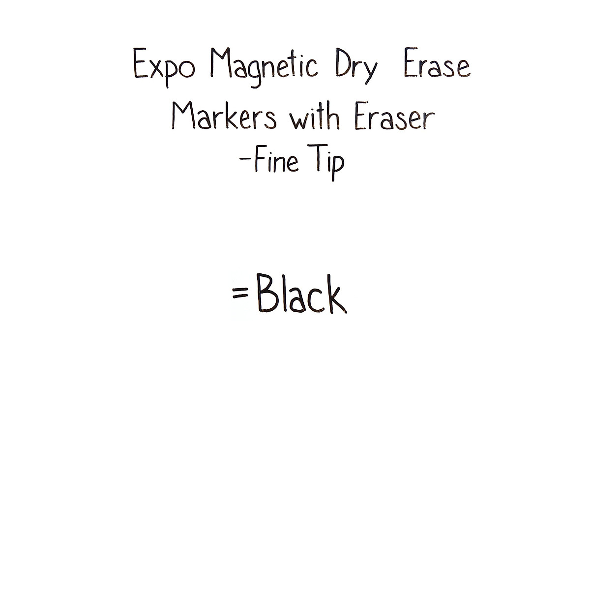 Expo Magnetic Dry Erase Markers with Eraser, Fine Tip, Black, 4 Count