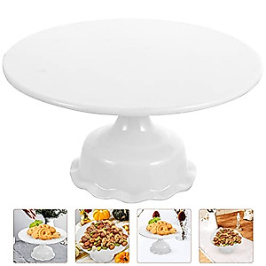 GANAZONO Serving Platter Cake Pedestal Porcelain Cake Stand Display Cake Holder Cake Plates Buffet Treat Stand Tray Fruit Plate Nuts Container Cupcake Stand Snack Ceramics Ceramic Plate