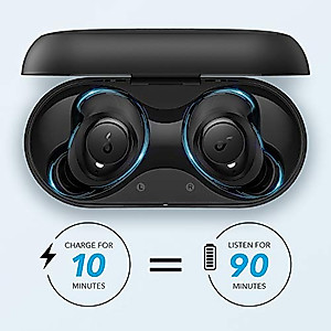Soundcore Anker Life Dot 2 True Wireless Earbuds, 100 Hour Playtime, 8mm Drivers, Superior Sound, Secure Fit with AirWings, Bluetooth 5, Comfortable Design for Commute, Sports, Jogging