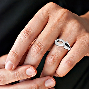 AeraVida Gorgeous Christian Fish Religion Promise .925 Silver Ring (10)