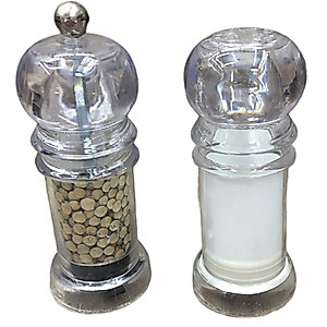 heaven2017 Manual Salt Spice Pepper Grinder Seasoning Mills Set of 2 White