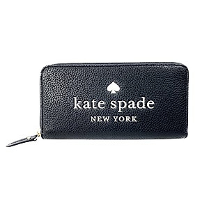 Kate Spade New York Ella Pebbled Leather Large Continental Wallet (Black)