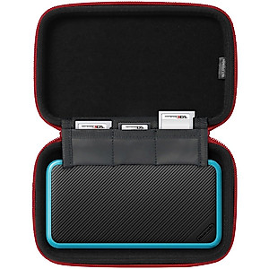 HORI [2DS LL corresponding] Slim Hard Pouch for New Nintendo 2DS LL Black × Red
