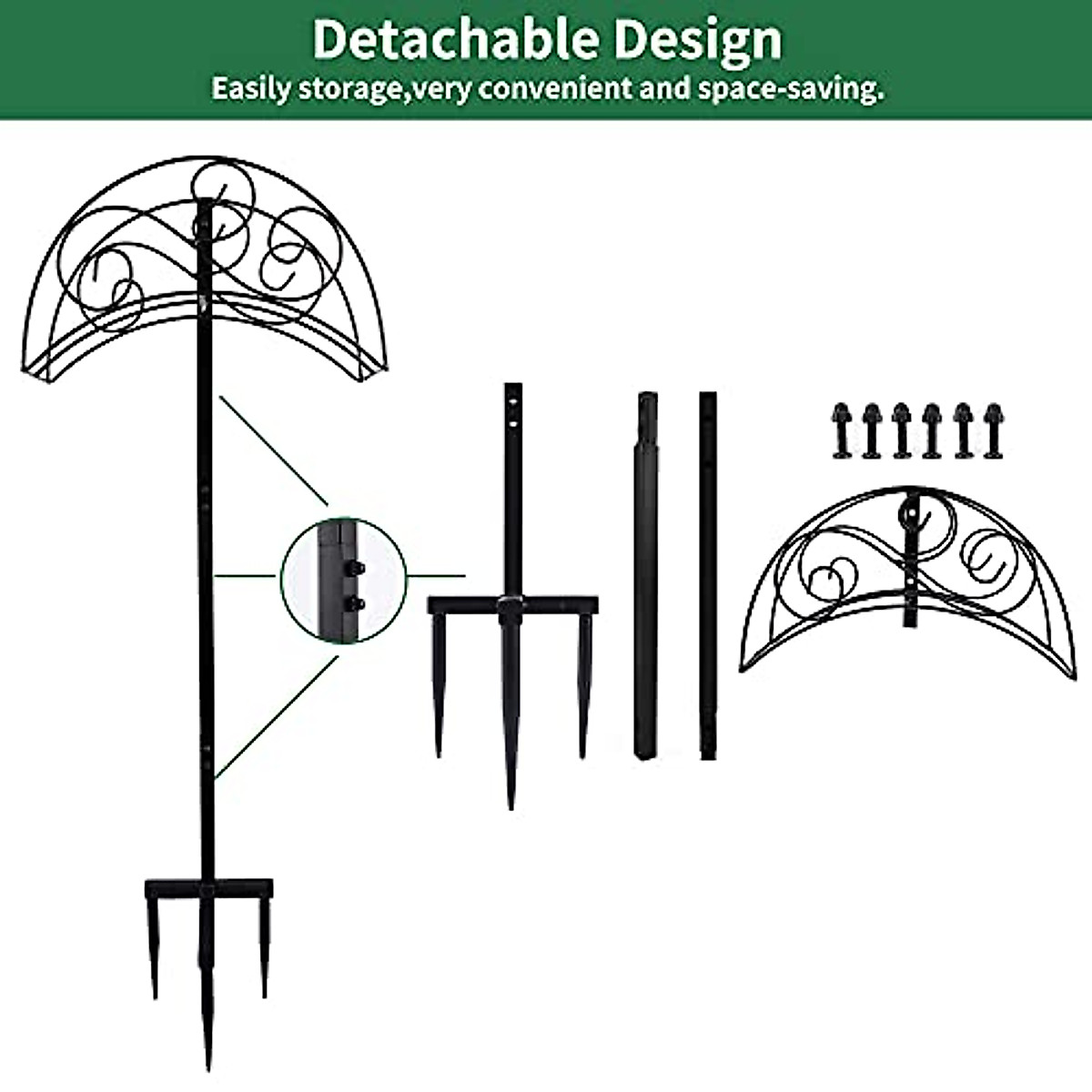 Garden Hose Holder Freestanding Hose Holder For Outside Detachable Water Hose Holder-Holds 125 Ft- Decorative Hose Storage For Garden, Yard