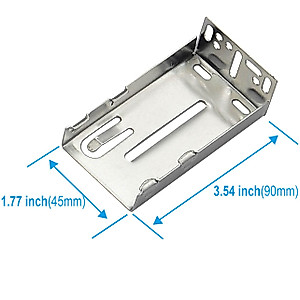 OCG 5 Pairs Rear Mounting Brackets for Drawer Slide, Ball Bearing Drawer Slide Rear Mounting Brackets for Face Frame Cabinets fit 1.77 inch(45mm) Width Drawer Slide