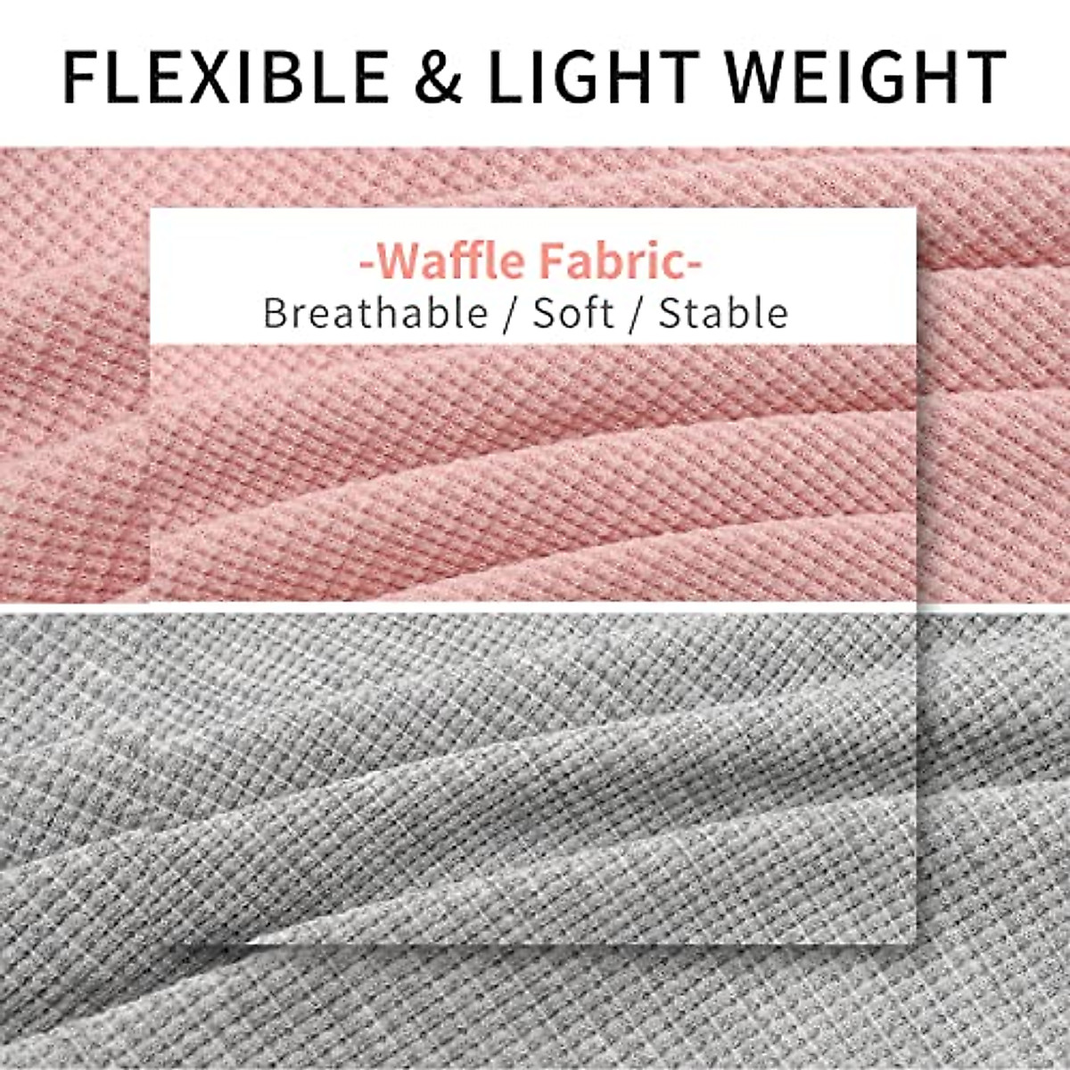 KYEESE 2Pack Dog Shirts Waffle for Small Dogs Soft Stretchy Dog T-Shirts Lightweight Dog Tank Top Sleeveless Dog Vest Breathable, Large, Pink+Grey