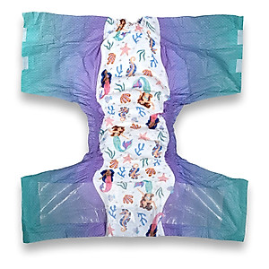 Rearz - Mermaid Tales - All-Night Adult Diapers (Sample 2 Pack) (Medium)