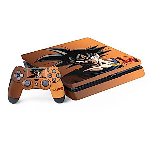Skinit Decal Gaming Skin Compatible with PS4 Slim Bundle - Officially Licensed Dragon Ball Z Goku Portrait Design