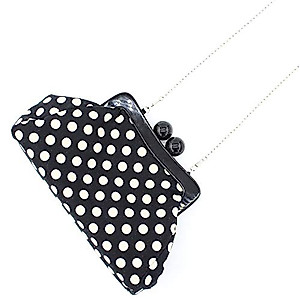 Menurra Polka Dot Evening Bag Clutch Purse for Women Wedding Party Handbag Cocktail Bag