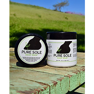 Pure Sole Hoof Mud - an All Natural Hoof Clay for Horses - an Effective Horse Hoof Care Product for Thrush Treatment, White Line, and Hoof Wall Separation. Use Regularly for A Healthy Hoof - 16oz.