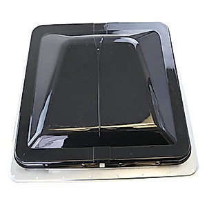 Class A Customs | 2 Pack | 14" Non-Powered RV Roof Vent with Smoke Wedge Style Lid - 1" Garnish Ring | 74111A-2PK