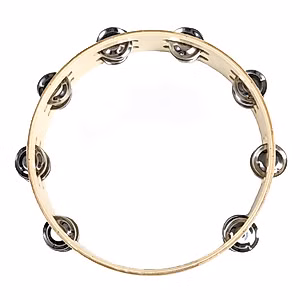 Lightweiht Thicken Wood Handheld Tambourine - Double Row 8 Pairs Jingles, Hand Tambourine Hand Tambourine (25cm(9.8 in))
