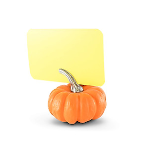 Vagabond House Resin Pumpkin Place Card Holder/Cheese Markers 2 inch Diameter