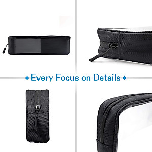 ProCase [2 Pack] TSA Approved Travel Toiletry Bag Pouch, Matte Clear Quart Size Bag Carry-On Airport Airline Compliant Bag Travel Makeup Cosmetic Bag for Toiletries Liquids Creams Cosmetics -Black