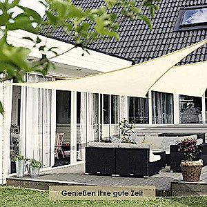 æ—  Shade Sail Right Angle 3 x 4 x 5m Garden Shade Sail with 3 Ropes Sun Shade Awning for Outdoor Garden Patio Party Backyard Yard Camping
