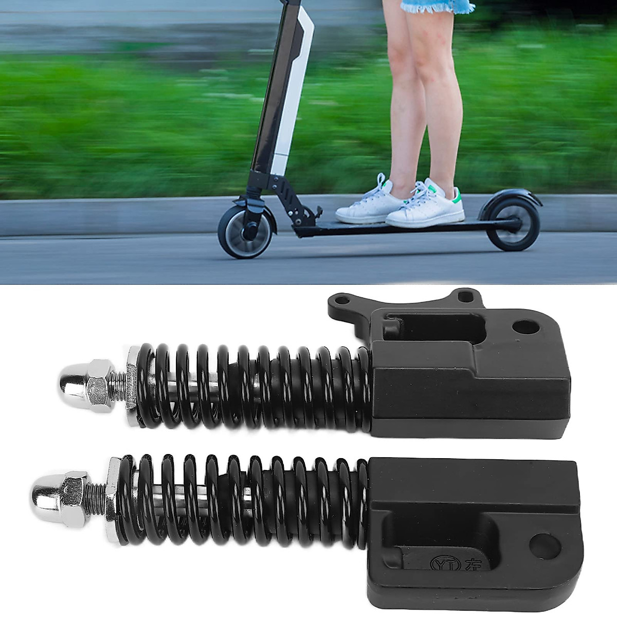 SUNGOOYUE 10inch Electric Scooter Front Fork Hydraulic Spring Shock Absorber Suspension for M4,for Kids, Teen & Adults. Adjustable Handlebar, Foldable Kick Scooter