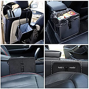 AICEL Car Foldable Trash Can, Multipurpose Large Capacity Storage Bag Organizer, Hanging Waterproof Leakproof Garbage Can, Car Interior Accessories Automotive Traveling Portable Trash Bin