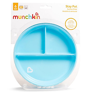 Munchkin® Stay Put™ Divided Section Toddler Plates, Colors May Vary