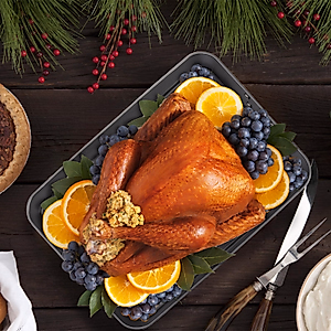 Jucoan Lasagna Pan Deep, 16 x 11.5 x 3 Inch Rectangle Cake Pan Casserole Dishes for Oven, Large Baking Pan Roasting Pan Brownies Pan for Thanksgiving Christmas Wedding Housewarming Gifts, Dishwasher Safe