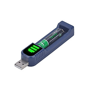 Tectra 4pcs AAA Ni-MH Rechargeable AAA Batteries with LED USB Charger for Wireless Keyboard and Mouse, Clocks, Remotes, Toys & Electronic Devices