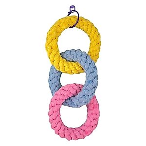 DONGKER Sugar Glider Hanging Climbing Toys,Hanging Three-Ring Swing Cage Toy for Sugar Glider Ferret Hamster Squirrel Chinchilla Parrots Climbing Exercising