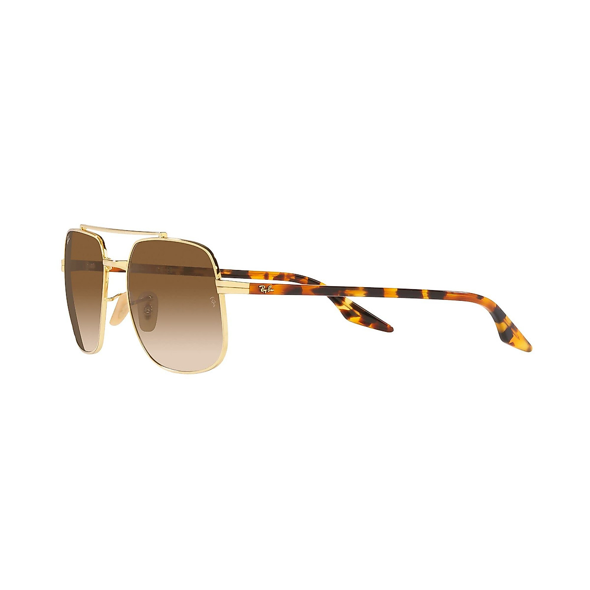 Ray-Ban RB3699 Square Sunglasses, Gold/Clear Brown Gradient, 56 mm