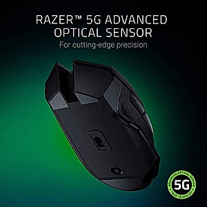 Razer Basilisk X Hyperspeed Razer 5G Advanced 16K DPI Optical Sensor Wireless Gaming Mouse with Up to 450 Hours of Battery Life, Mechanical Mouse Switches (Black)