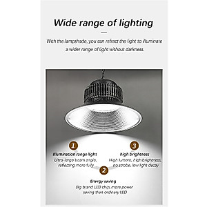 Miluqike LED High Bay Light,UFO High Bay Led Lights Warehouse Light Work Shop Light High Brightness for Factory Industrial Lighting for Gym Warehouse,200w