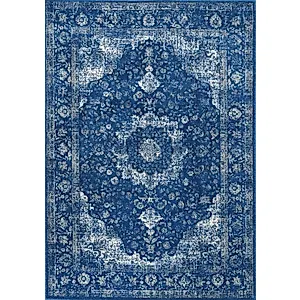 nuLOOM Paisley Verona Vintage Persian Area Rug, 4' x 6', Dark Blue