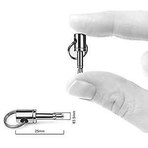 PeekaBear Headphone Jack Adapter Keychain Dongle Holder, Compatible with Lightning/USB Type-C to 3.5mm Audio Dongle Adapter Compatible for iPhone 14 13 12 11 XS XR X 8 7, Support All iOS [3-Pack]