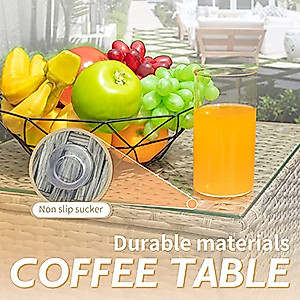 Greesum 3 Pieces Patio Furniture PE Rattan Wicker Chair Conversation Set, Gray and Beige