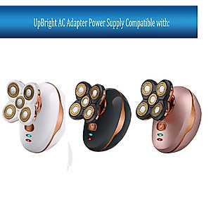 UpBright 2-Prong 5V AC/DC Adapter Compatible with JinDing RQ5588 RQ5587 RQ5599 Bald Head Hair Shaver Pro Remover Shavers Razor Smooth Skull Cord Cordless Wet Dry Power Supply Cord Battery Charger PSU