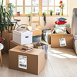 4x6 Thermal Labels, Muotich Direct Thermal Shipping Label 500 Labels, Perforated Postage Thermal Labels for MUNBYN, MFLABEL, Rollo, Zebra, NefLaca- Commercial Grade