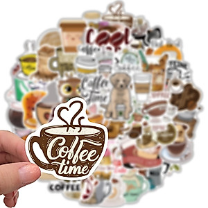 Food Stickers - 50 Pcs Candy Biscuit Coffee Ice Cream Stickers,Vinyl Waterproof DIY Decorations for Laptop Water Botter Guitar,Cocktail Beer Toast Supplies,Lollipop Vegetable Decor for Teens Adults