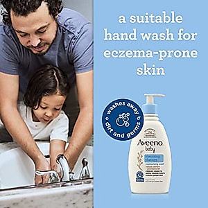 Aveeno Baby Cleansing Therapy Moisturizing Baby Body Wash with Natural Oatmeal & ProVitamin B5, Gentle Tear-Free Baby Bath Wash for Sensitive & Eczema-Prone Skin, Hypoallergenic, 8 oz