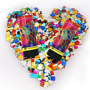Confetti Poppers Cannons for Wedding Birthday Graduation Baby Shower Kids Fun Party Supplies Decorations and Favors (Colorful)