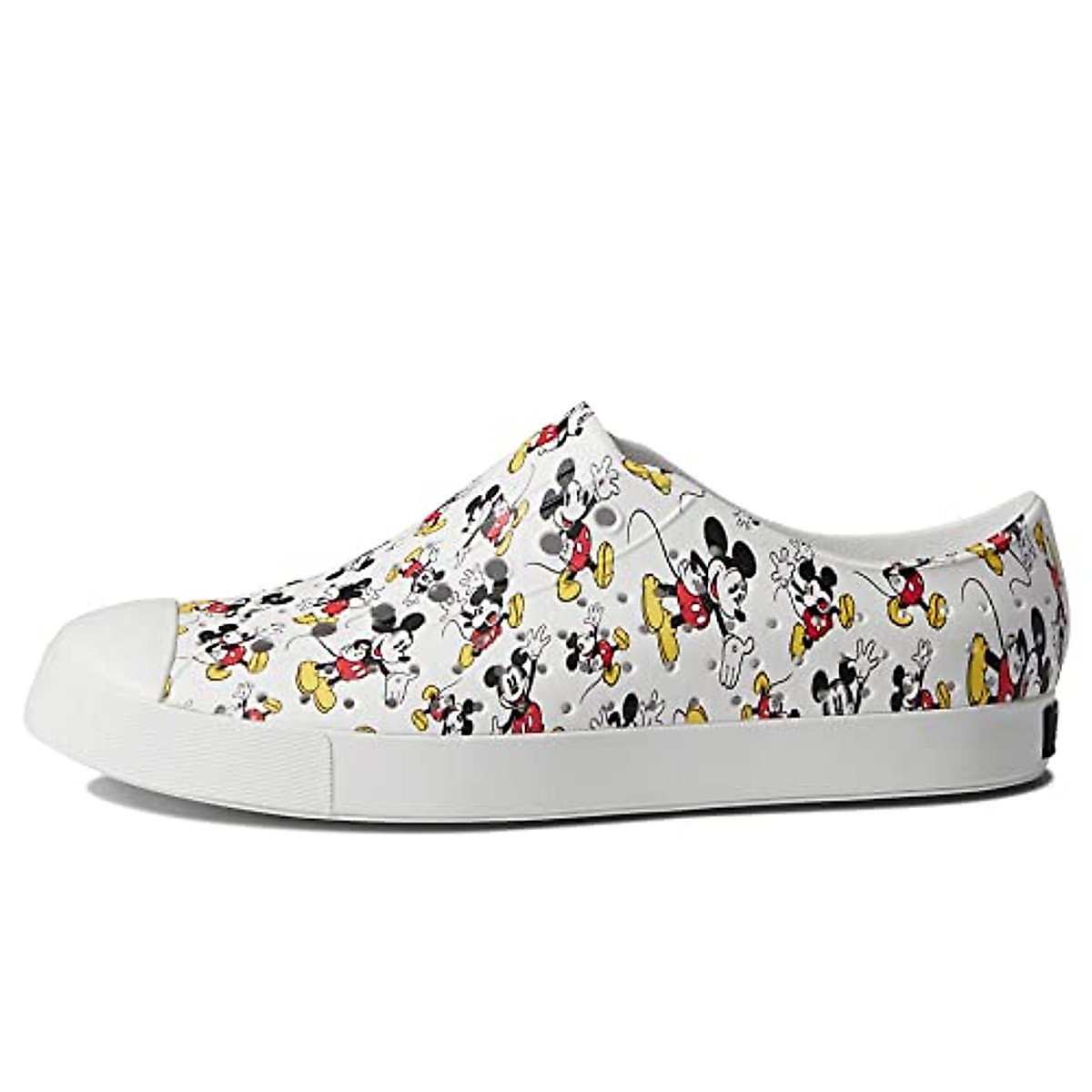Native Shoes Jefferson Disney Print Shell White/Shell White/Mickey All Over Print Men's 7, Women's 9 Medium