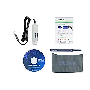 Dino-Lite USB Digital Microscope AM2111-0.3MP, 10x - 50x, 230x Optical Magnification, 4 LEDs
