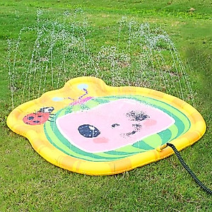 CoCoMelon Splash Pad, Outdoor Play Mat, Sprinkler for Kids and Baby Pool for Learning, Toddler Sprinkler Pool, 48" Outside Water Toys, Outdoor laymat for Babies and Toddlers