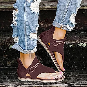 JMMSlmax Platform Wedge Sandals Women Fashion Summer Walking Flat Sandals Flip Flop Vintage T Strap Comfy Sandals Shoes