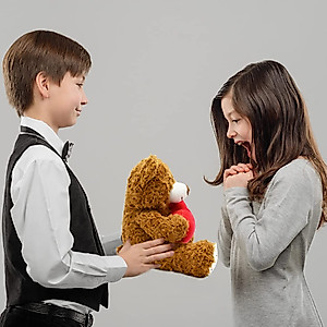 I Love You Teddy Bear, 14 Inch Teddy Bear Stuffed Animal with Red Heart, Plush Valentines Day Bear Gift for Kids, Girlfriend, Boyfriend, Best Friend, Valentines Anniversary Birthday Wedding Gift