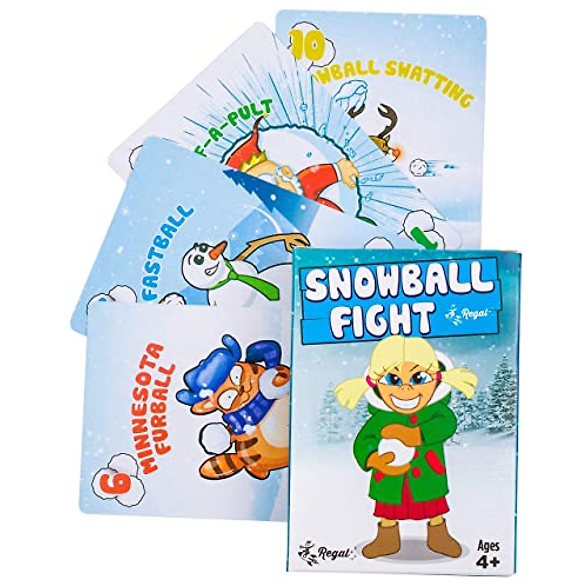 Regal Games - Kids Holiday Card Games - Includes Old Maid, Go Fish, Slapjack, Crazy 8's, Snowball Fight, and Holiday Monster Memory Match - for Family Game Nights, Parties - Set of 6 Games