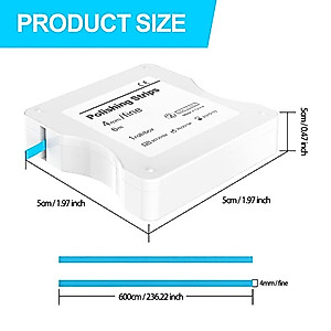 AISEELY Dental Polishing Strips, 6m/Rolls/Box Tooth Sandpaper 4mm Thickness Teeth Whitening Strips Resin Tooth Interdental Grinding Tool, Blue