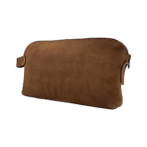 Hide & Drink, Large Rustic All Purpose Dopp Kit Utility Bag for Cords & Chargers, Travel Bag, Multi-Purpose Bag, Full Grain Leather, Handmade, Swayze Suede